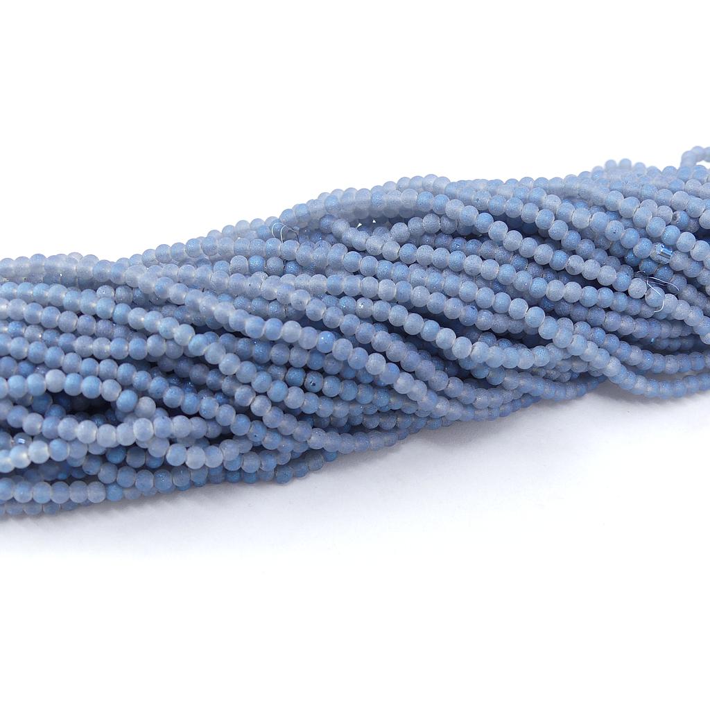 CRISTAL RONDEL MATE AZUL RAF 3MM | D´OPALS