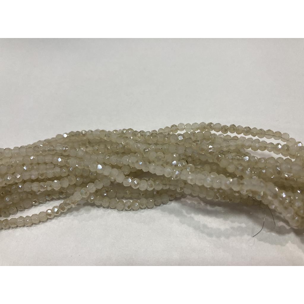 CRISTAL RONDEL BLANCO CREMA 2MM | D´OPALS