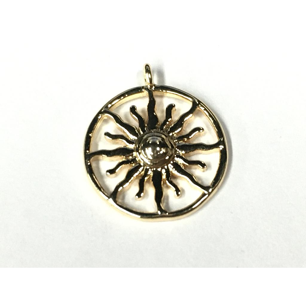 DIJE SOL 13MM ELECTROENCHAPADO | D´OPALS